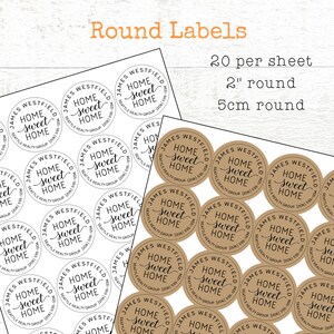 Realtor Open House Labels - 20 Personalized Stickers for Cookies, Candy ...