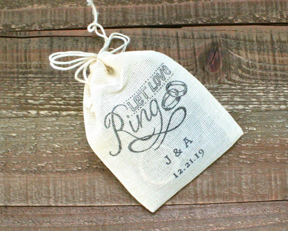 Personalized Wedding Ring Bag Perfect for Elopement or | Etsy