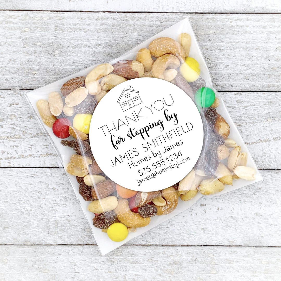 Custom Real Estate Networking Labels- 20 Personalized Stickers for ...