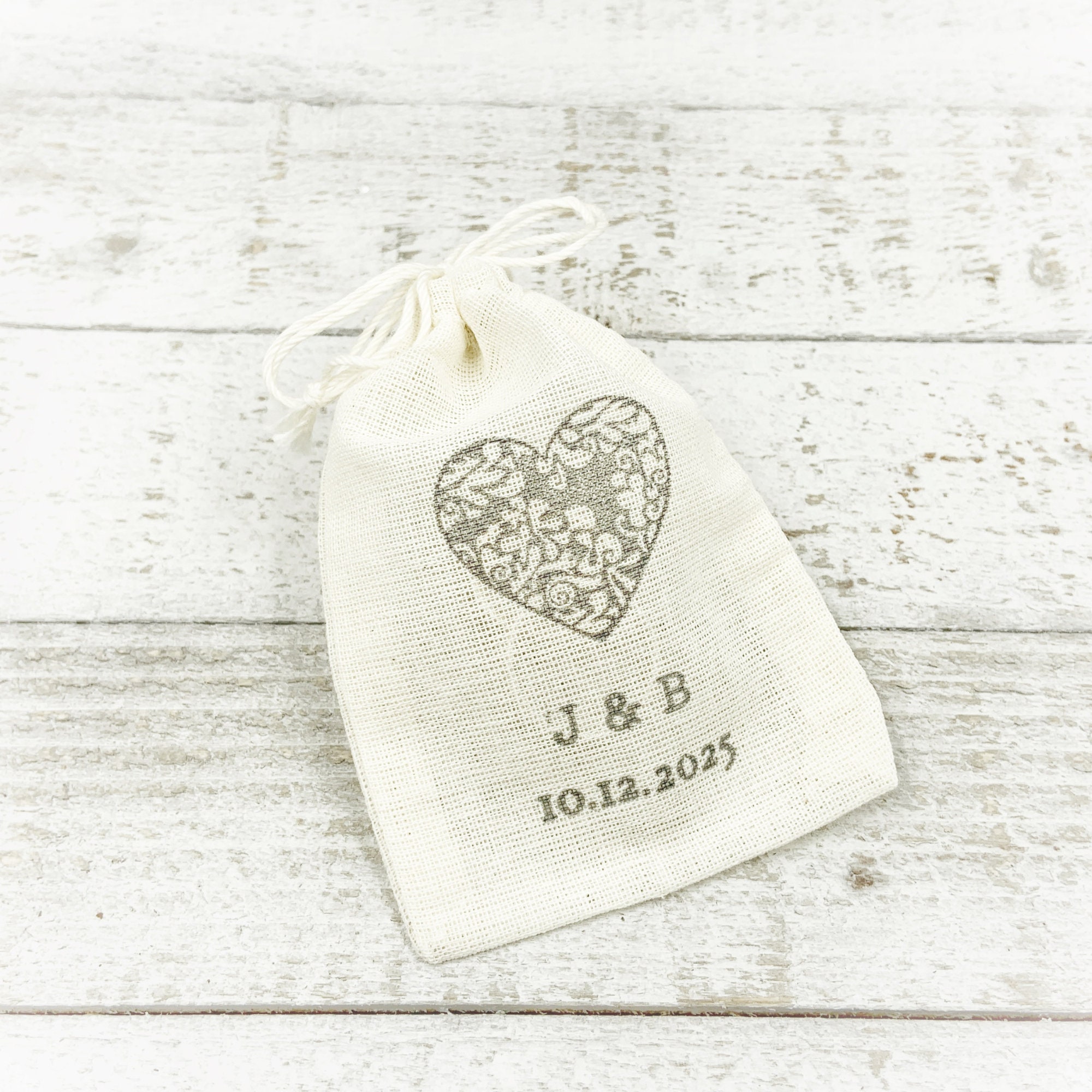Personalized Ring Bag for Wedding, Elopement or Propsal - Cotton Ring ...
