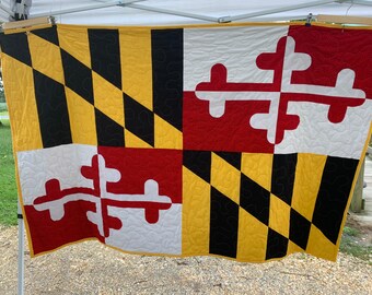 Maryland Flag Quilt Pattern 2 Sizes (Instant Download) - Etsy