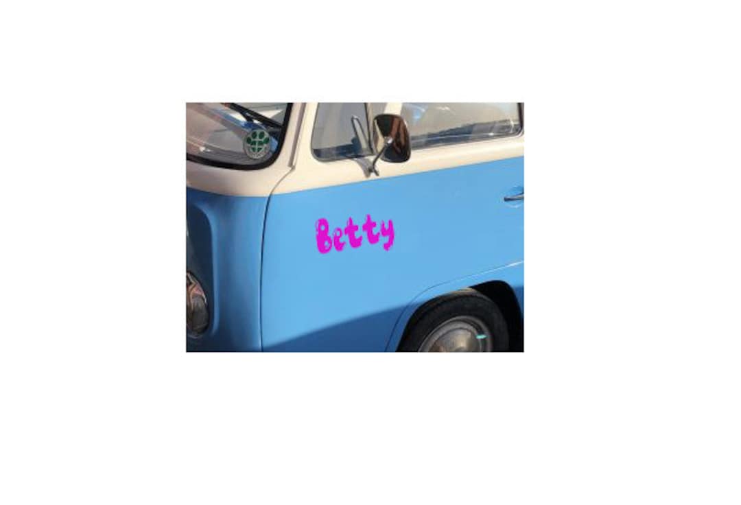 Camper Van Name Decal | Bug Sticker | Car Name | Bubble Writing ...
