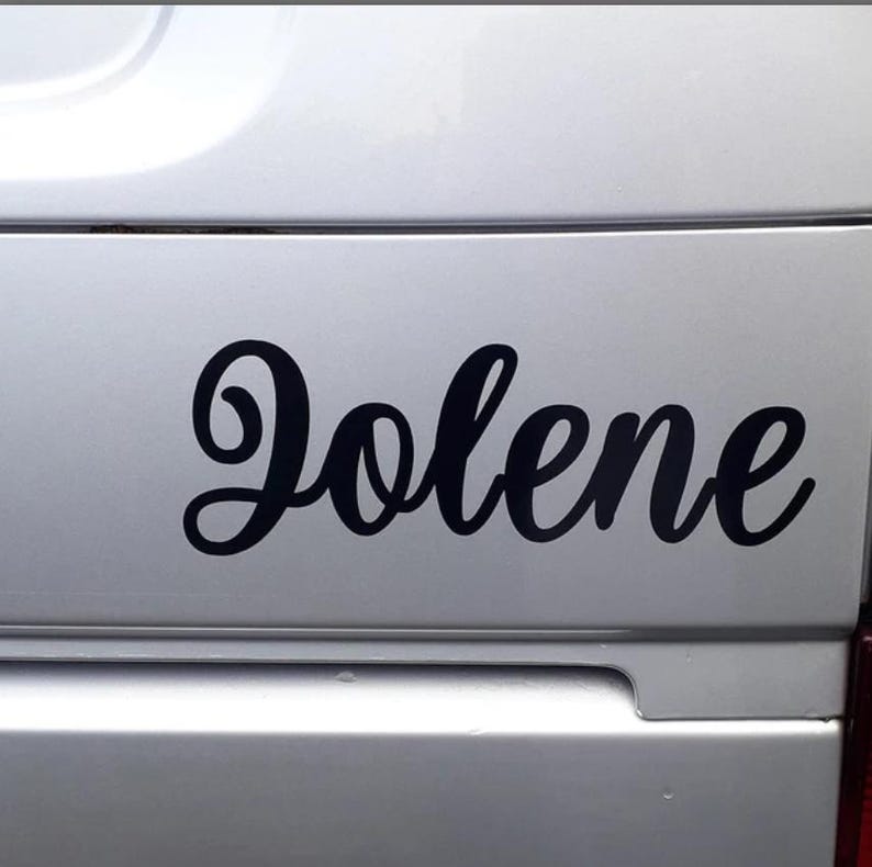 Camper Van Name Decal | Bug Sticker | Car Name | Bubble Writing ...