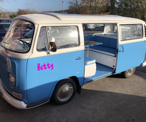 Camper Van Name Decal | Bug Sticker | Car Name | Bubble Writing ...