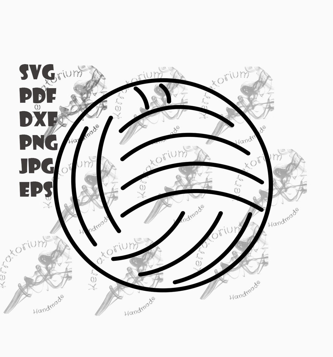 Volleyball Cut File (svg, Dxf, Png, Pdf, Eps, Jpg) (digital Download ...