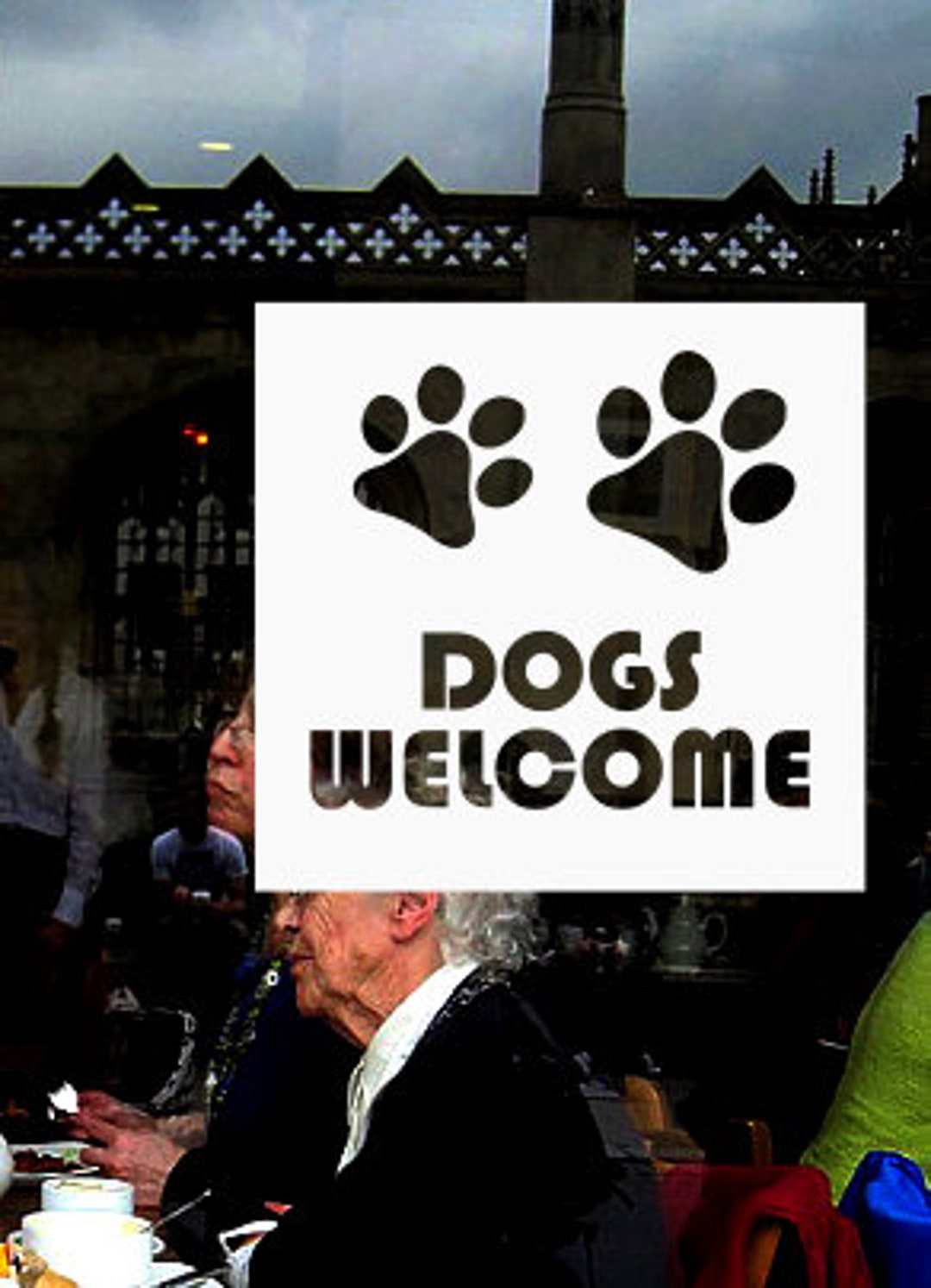 Dogs Welcome Sticker / Shop Sign / Store Decal - Etsy