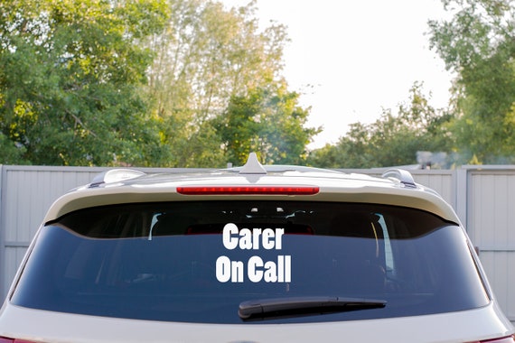 Carer on Call Sticker Window Decal Car Sign Health Carer | Etsy