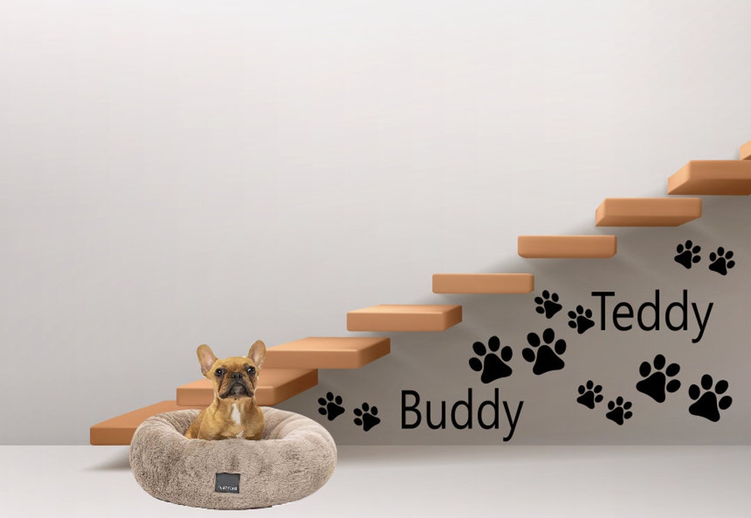 Paw Prints and Dog Name Wall Art | Puppy | Decals | Stickers ...