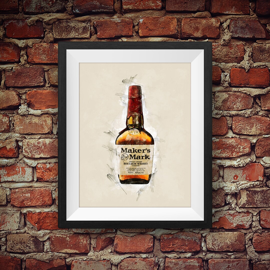 Maker's Mark Kentucky Straight Bourbon Whiskey Handmade - Original Wall ...