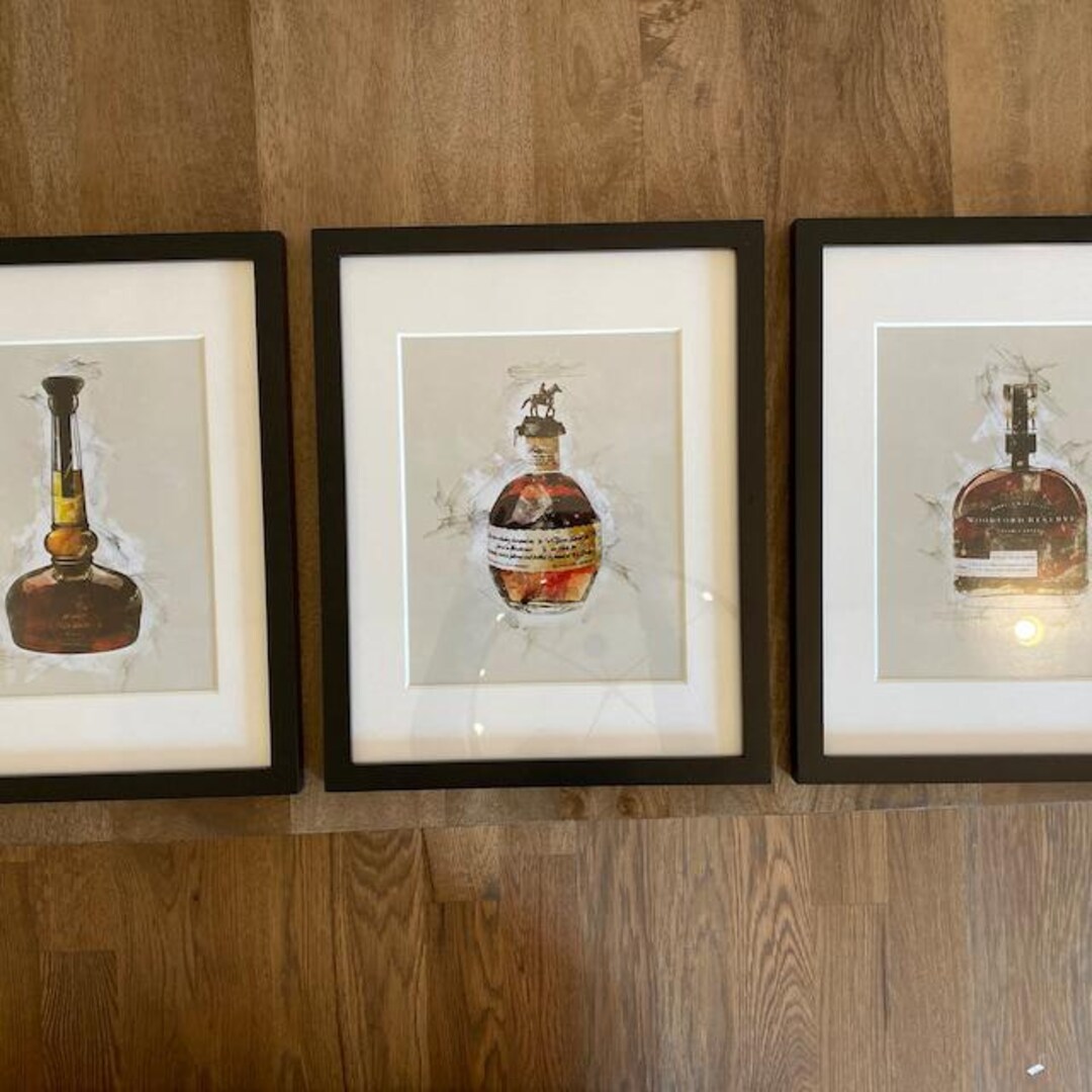 Three Random Bourbon Whiskey Prints Original Wall Art Decor - Etsy