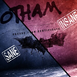 Exclusive Arkham Asylum Certificate of INSANITY W/ YOUR Name! Signed by ...