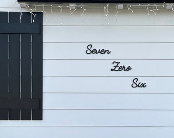 Cursive Door House Numbers - Etsy