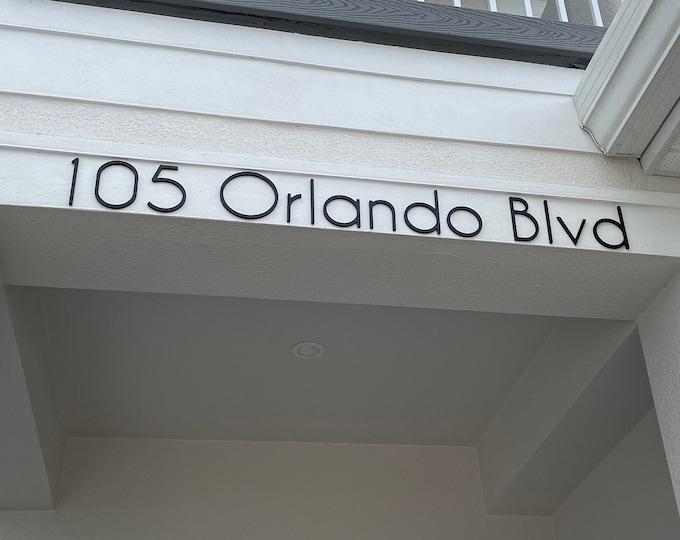 CLASSIC MODERN Black Address Letters for House Number Signs and Small ...
