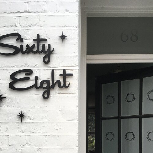 Tiny Mid Century Cursive House Numbers - Etsy