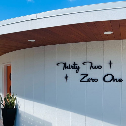 Mid Century House Numbers Mcm House Numbers Retro House - Etsy