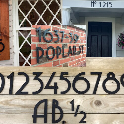 6'' Art Deco Modern Numbers Address Number Door - Etsy