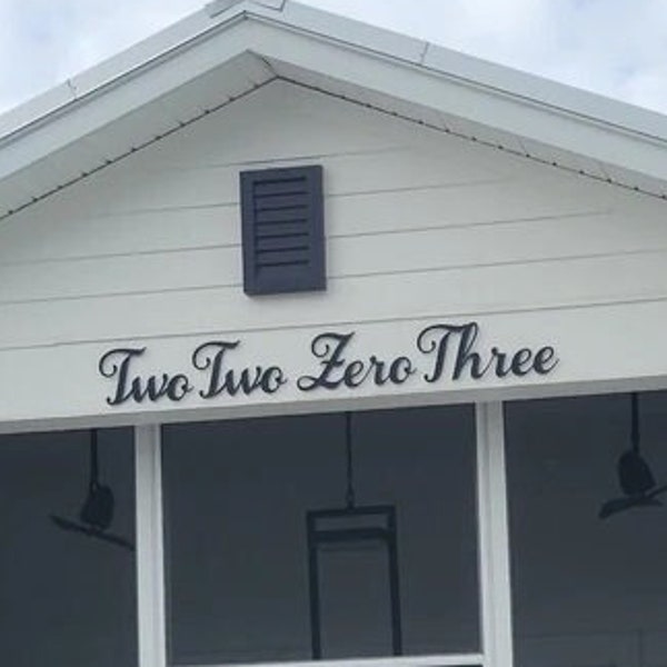 Large Metal Cursive House Numbers - Etsy