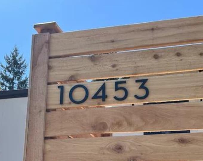 Modern House Numbers Letters - Blue Acrylic - Mailbox Numbers - Home ...