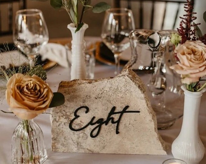 Stone Table Numbers - Etsy