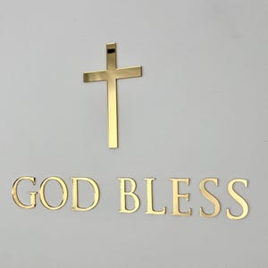 God Bless Name † Acrylic W/ Sticker Back Cut-out Lettering for Your ...