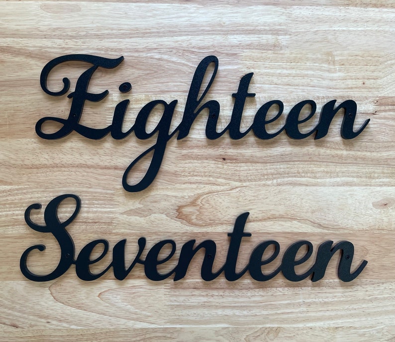 LARGE Graceful Cursive House Numbers - Etsy