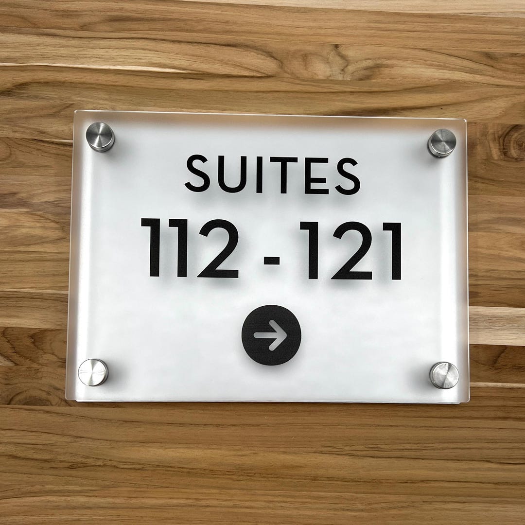 Custom Printed Acrylic Sign With 4 Stainless Standoffs: Office ...