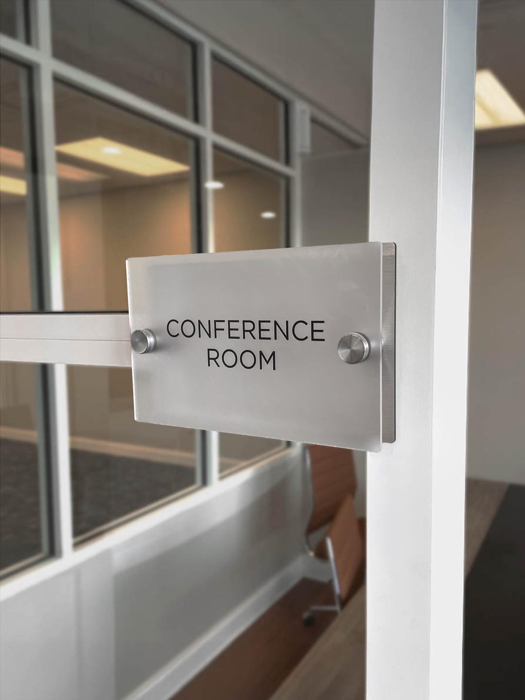 5x8" Printed Acrylic Business Sign With 2 Stainless Standoffs: Office ...