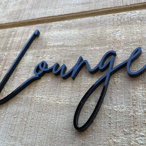 Custom Acrylic Laser Cut-out Cursive Sign - Etsy