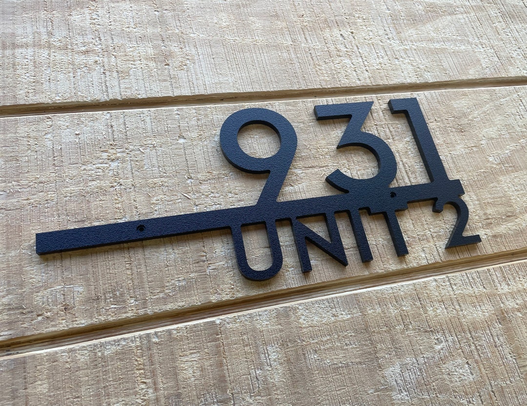Custom Contemporary Apartment Number Unit Address Sign Regular Size - Etsy