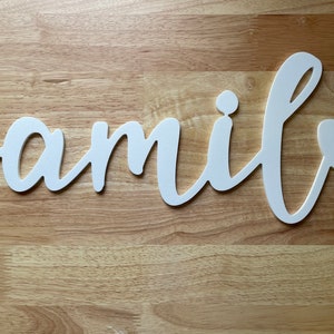 Cursive Family Sign in LARGE Brush Script Outdoor/indoor - Etsy