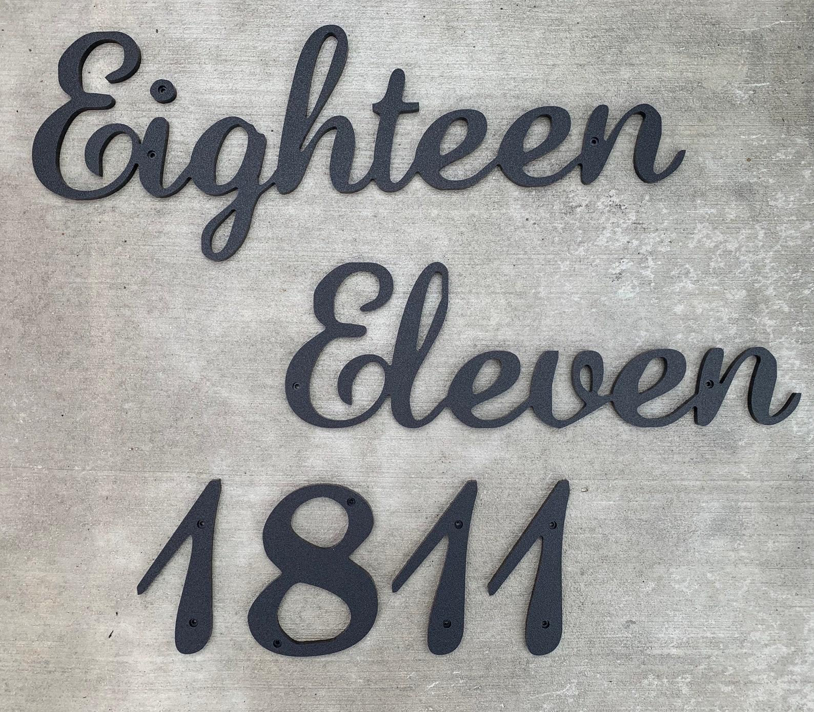 Tiny Colonial Cursive House Numbers | Etsy