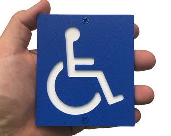 Access Ramp Wheelchair Sign, Adhesive Sticker Notice With Universal ...