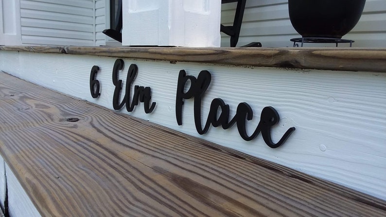 Brush Script Cursive House Numbers: Regular Size | Etsy