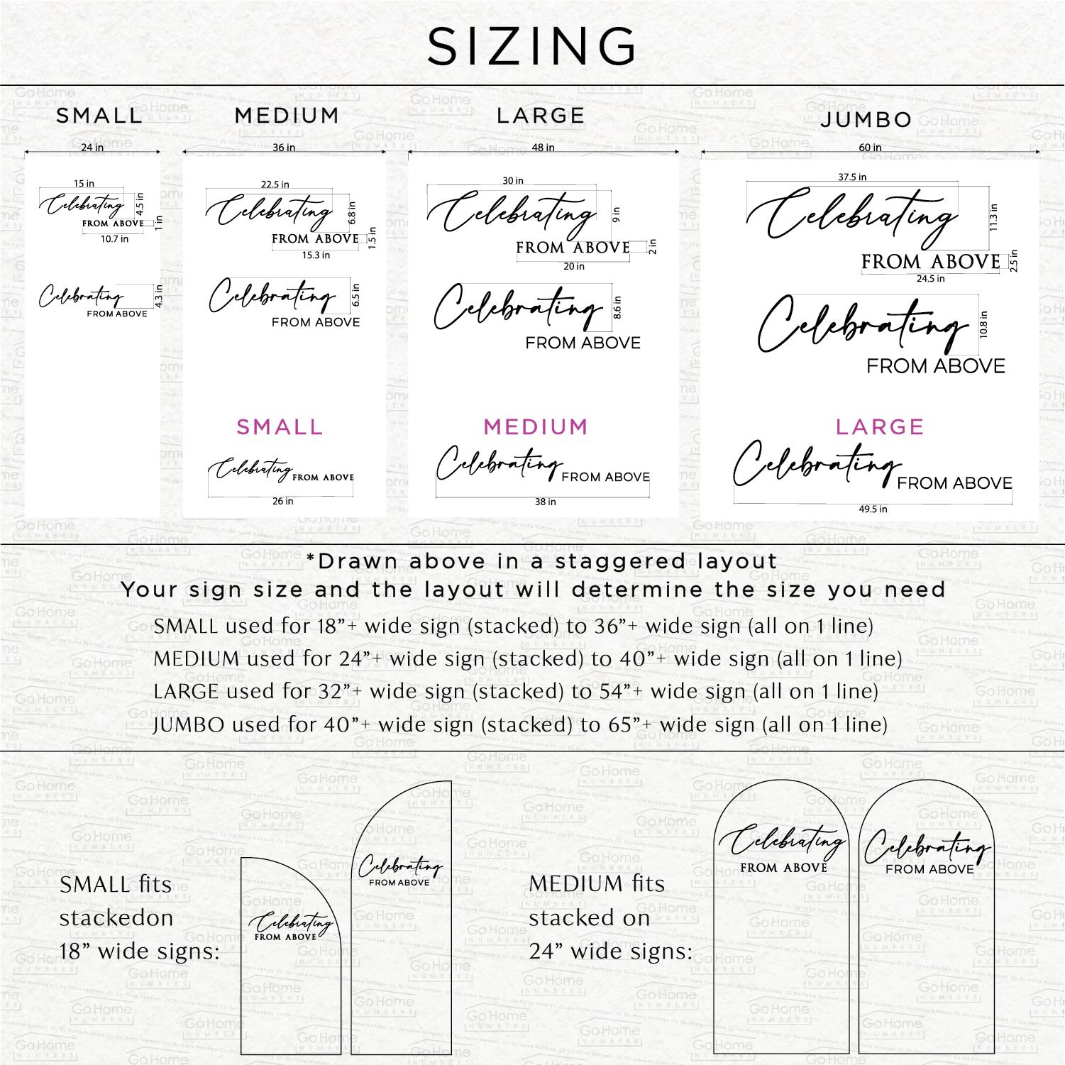 Celebrating From Above Sticker Cut-out Acrylic Lettering for Wedding ...
