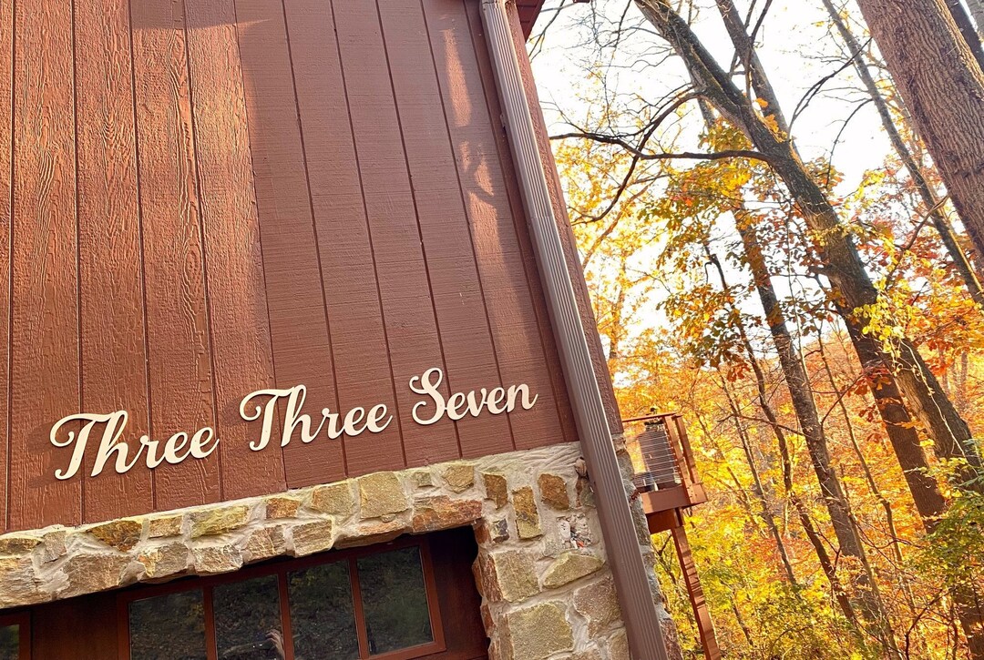 LARGE Graceful Cursive House Numbers - Etsy