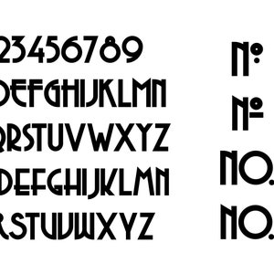 2 Inch Art Deco House or Mailbox Post Numbers Letters - Etsy