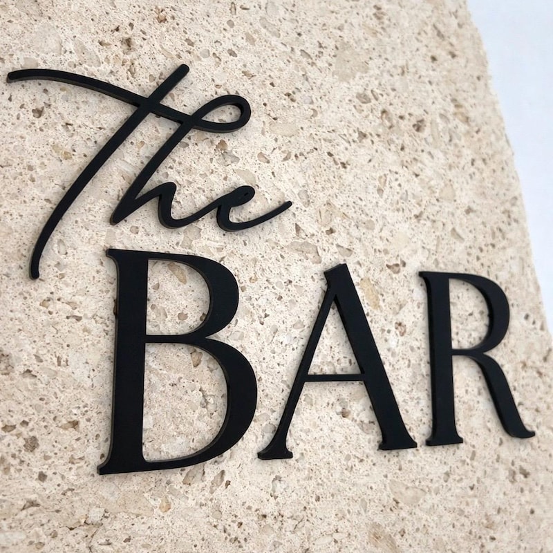 Acrylic the Bar Letters - Etsy