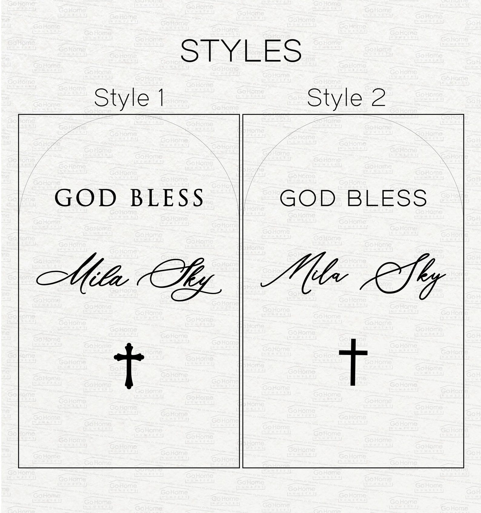 God Bless Name † Acrylic W/ Sticker Back Cut-out Lettering for Your ...
