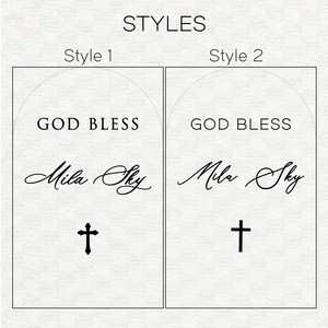 God Bless Name † Acrylic W/ Sticker Back Cut-out Lettering for Your ...