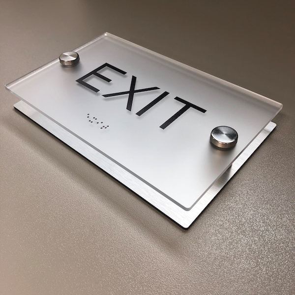 Acrylic Exit Office Sign - Etsy