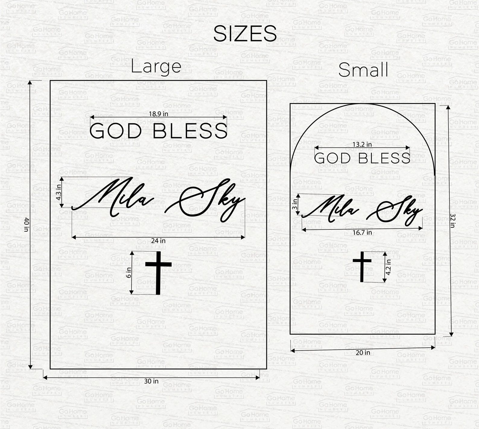 God Bless Name † Acrylic W/ Sticker Back Cut-out Lettering for Your ...