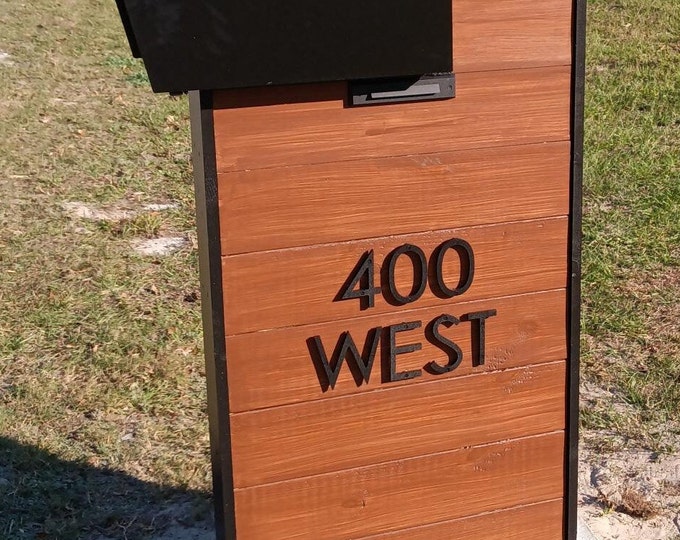 Modern House Numbers Letters - Blue Acrylic - Mailbox Numbers - Home ...