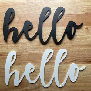 Cursive Hello Sign in LARGE Brush Script Outdoor/indoor - Etsy