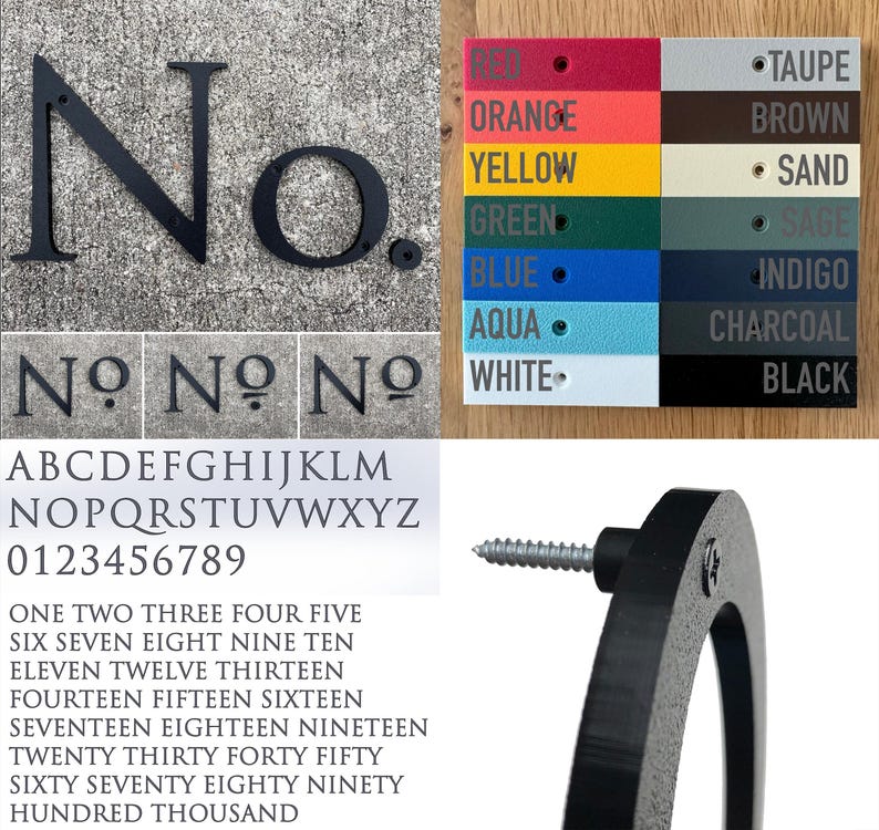 8 Inch Roman House Numbers Letters - Etsy