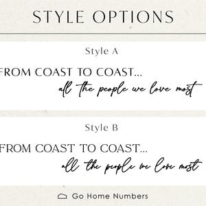 From Coast to Coast Sticker Cut-out Acrylic Lettering for Wedding ...