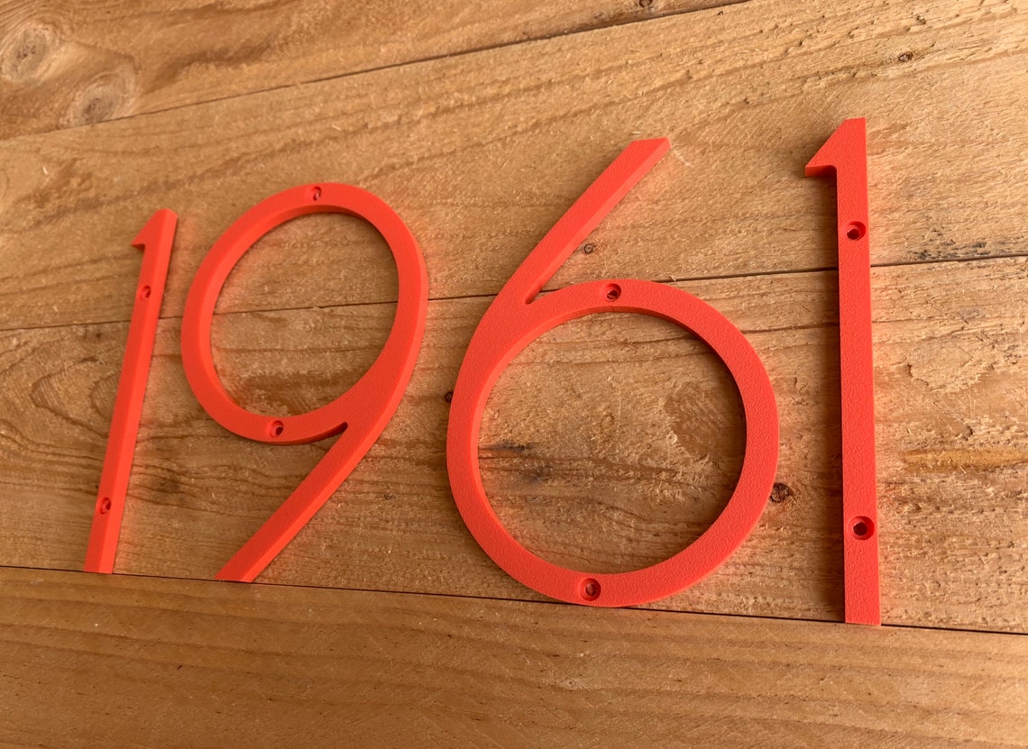 6 Inch Elegant Modern Numbers Letters for Door House | Etsy