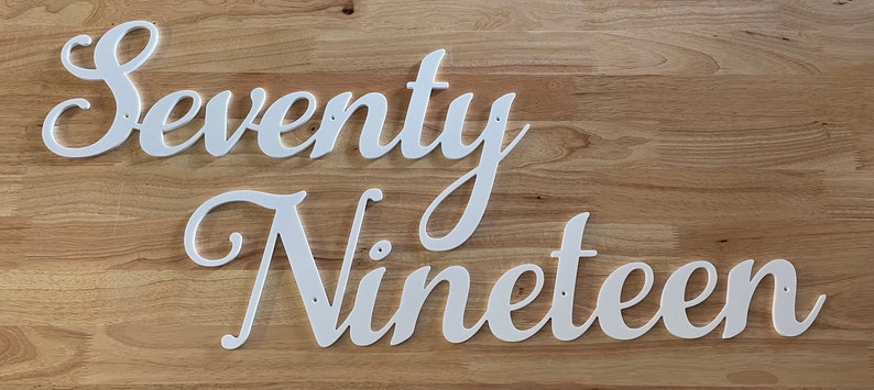 LARGE Graceful Cursive House Numbers - Etsy