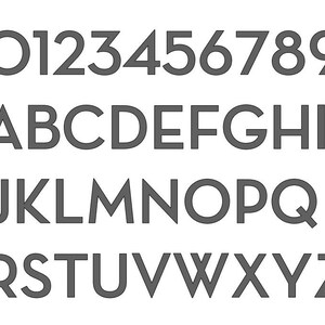 12 Inch Contemporary House Numbers Letters - Etsy