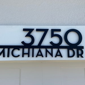 Large Size Contemporary House Number Street Address Sign - Etsy