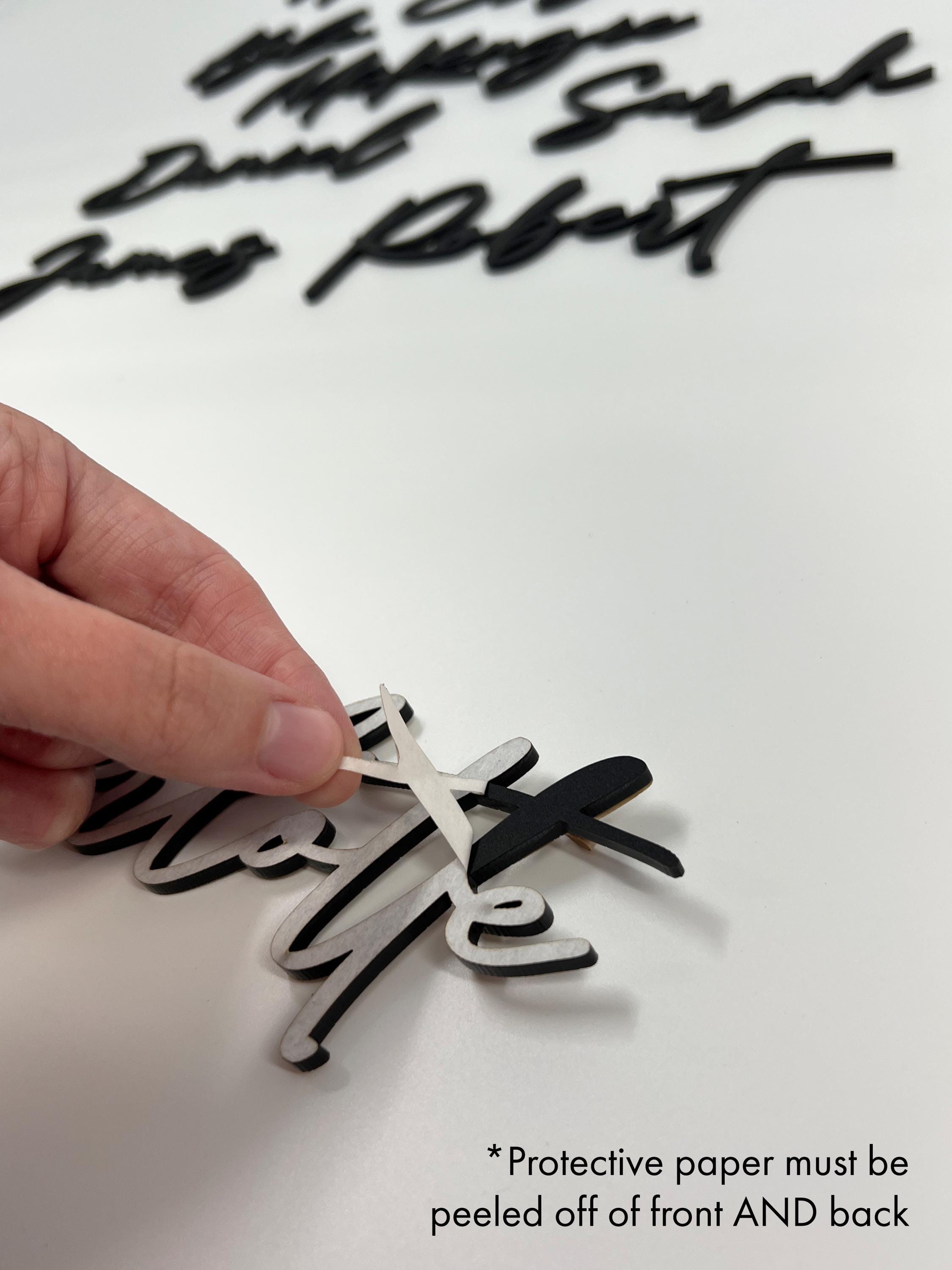 God Bless Name † Acrylic W/ Sticker Back Cut-out Lettering for Your ...